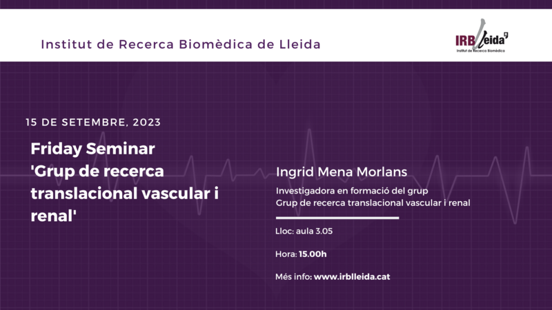 Friday seminar | Formación | IRBLleida